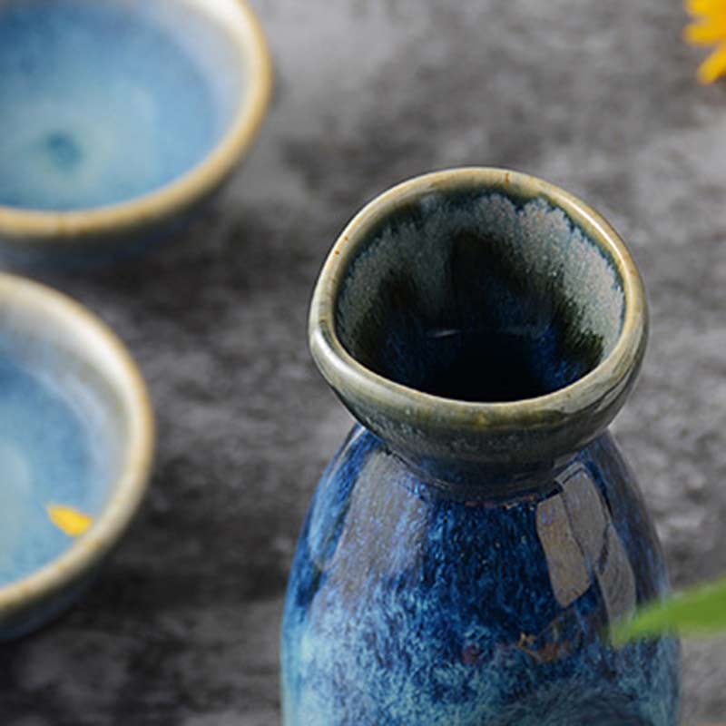 Blue Japanese Sake Set Made In Ceramic – Sugoii Japan Shop